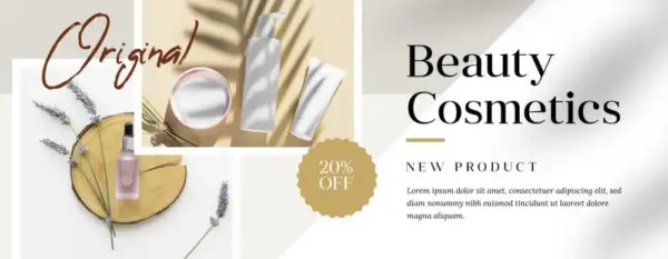 Banner Spanduk Iklan Toko Kosmetik Cantik Menarik