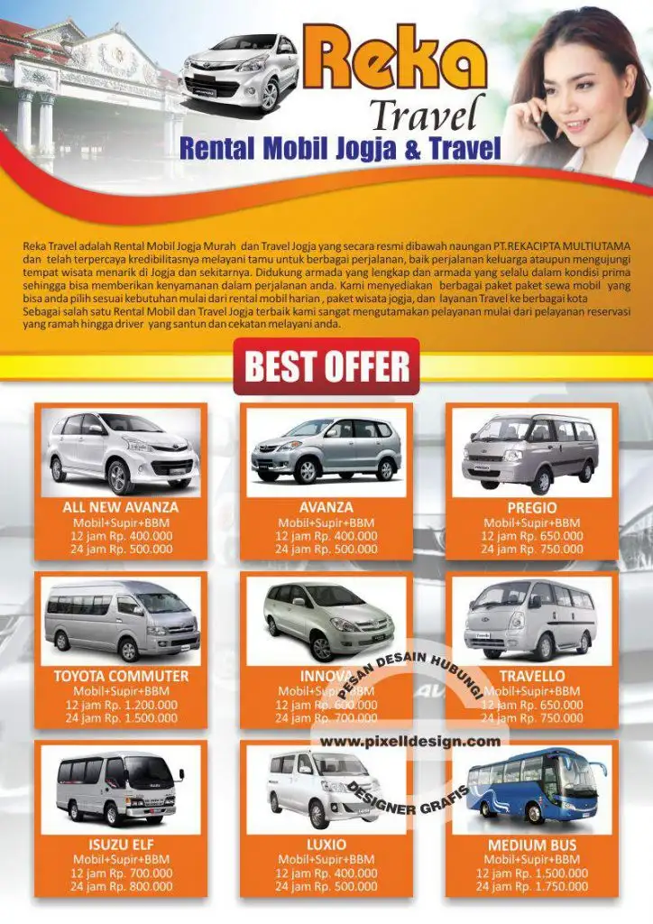 Contoh Brosur Iklan Sewa Mobil dan Truk