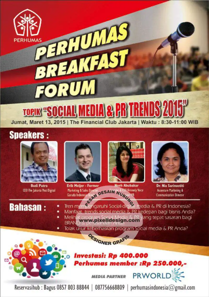 Contoh Brosur Iklan Seminar Corak Exclusive Terbaik