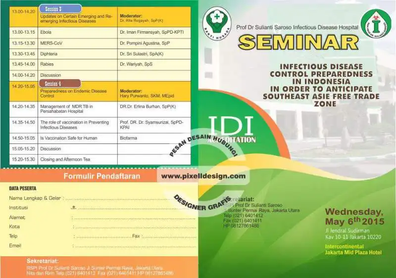 Contoh Brosur Iklan Seminar Corak Exclusive Terbaik