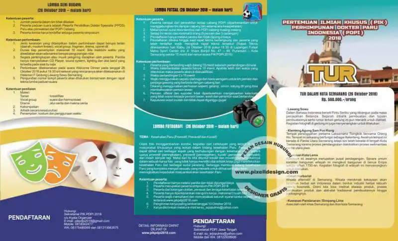 Contoh Brosur Iklan Seminar Corak Exclusive Terbaik