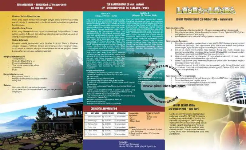 Contoh Brosur Iklan Seminar Corak Exclusive Terbaik