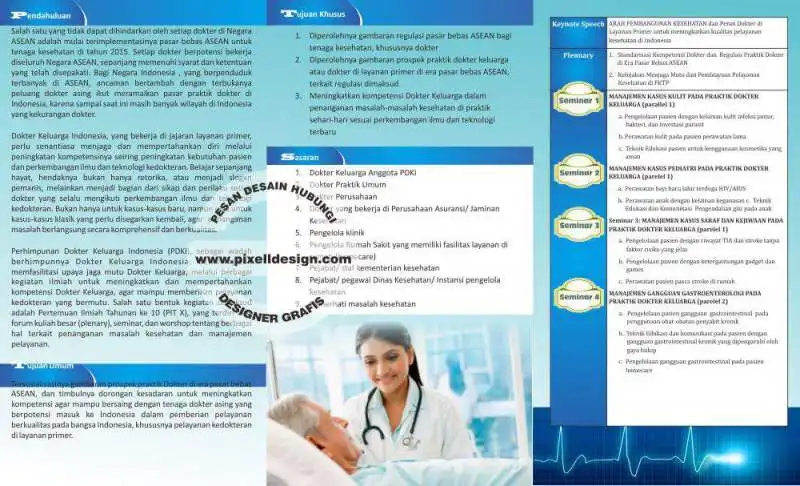 Contoh Brosur Iklan Seminar Corak Exclusive Terbaik