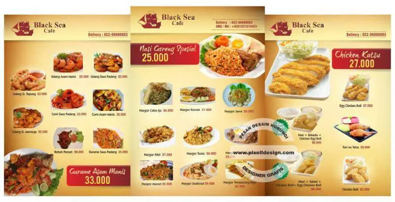 Contoh Desain Daftar Menu yang Menarik