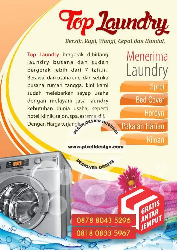 Contoh Desain Iklan Jasa Laundry yang Menarik