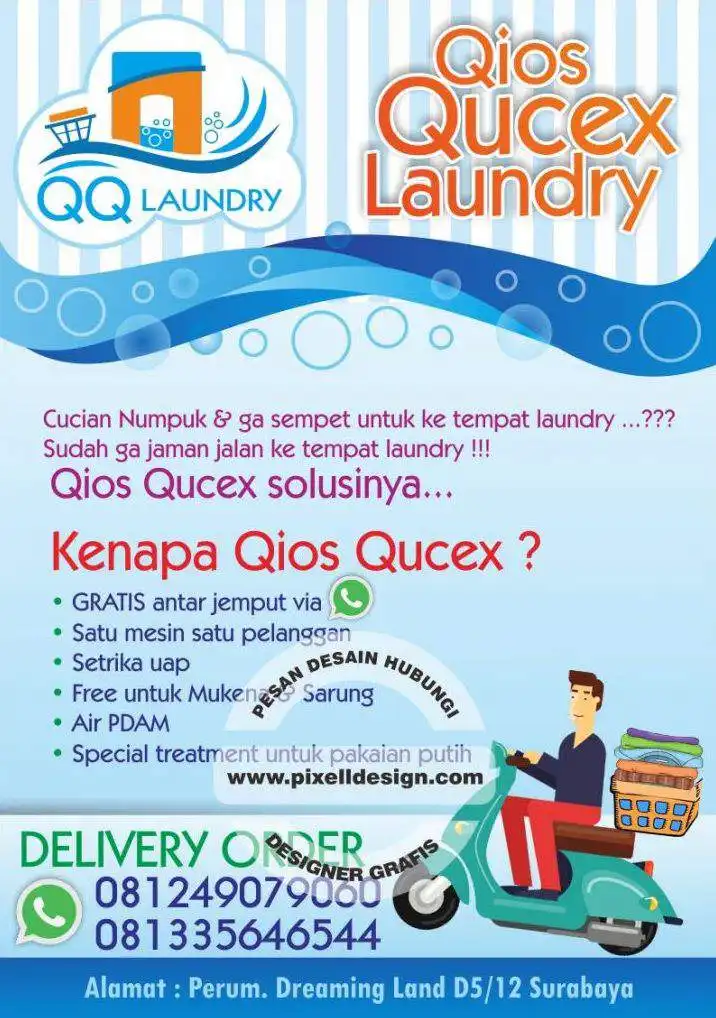 Contoh Brosur / Flyer Iklan Jasa Laundry Menarik